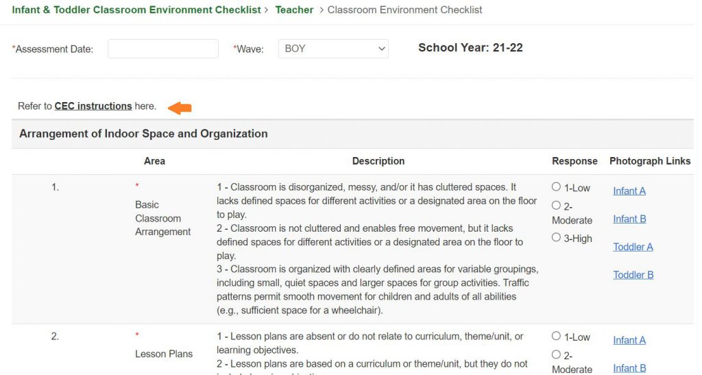 Digital Infant and Toddler Classroom Environment Checklist How-To-Guide ...